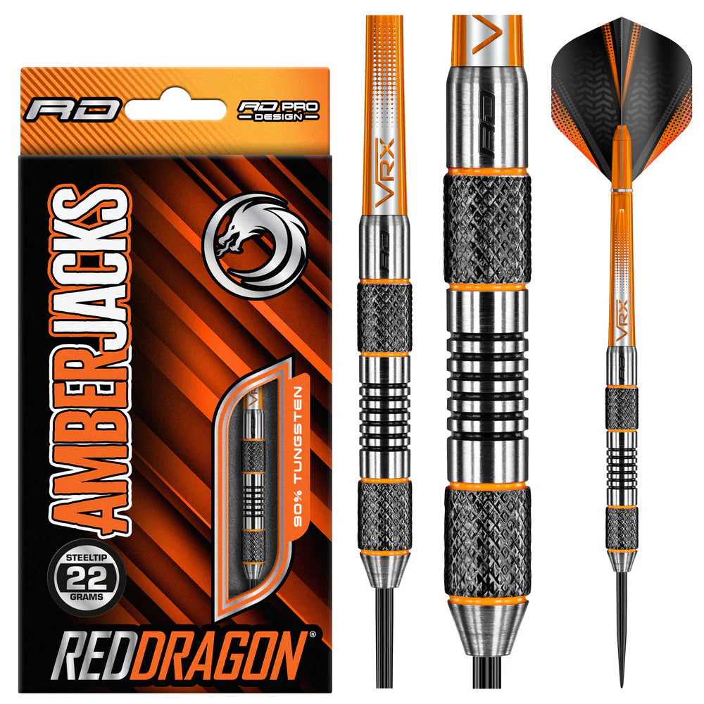Red Dragon Amberjack 5 90% Tungsten Darts – Emrys Darts